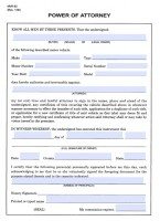 Free Vehicle Power of Attorney North Carolina Form – MVR 63 – Adobe PDF
